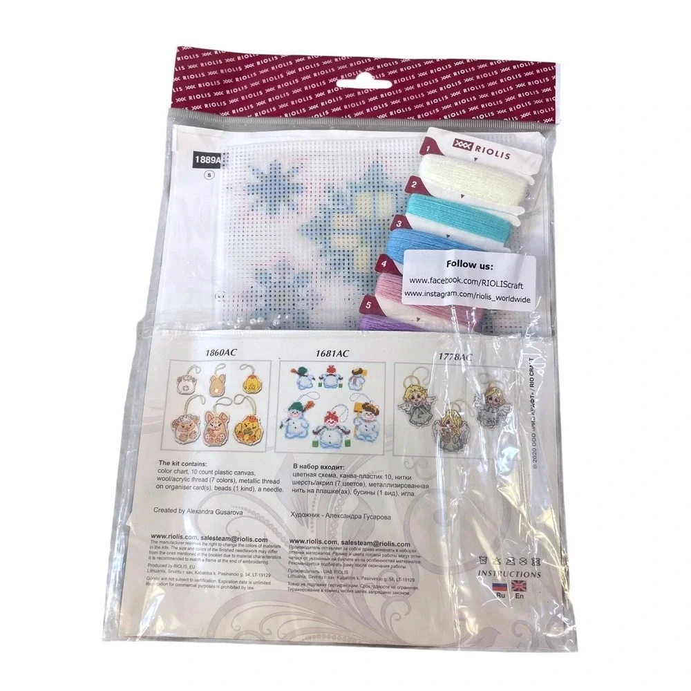 Riolis | Office | Nip Riolis Cross Stitch Kit Snowflakes 889ac Plastic ...